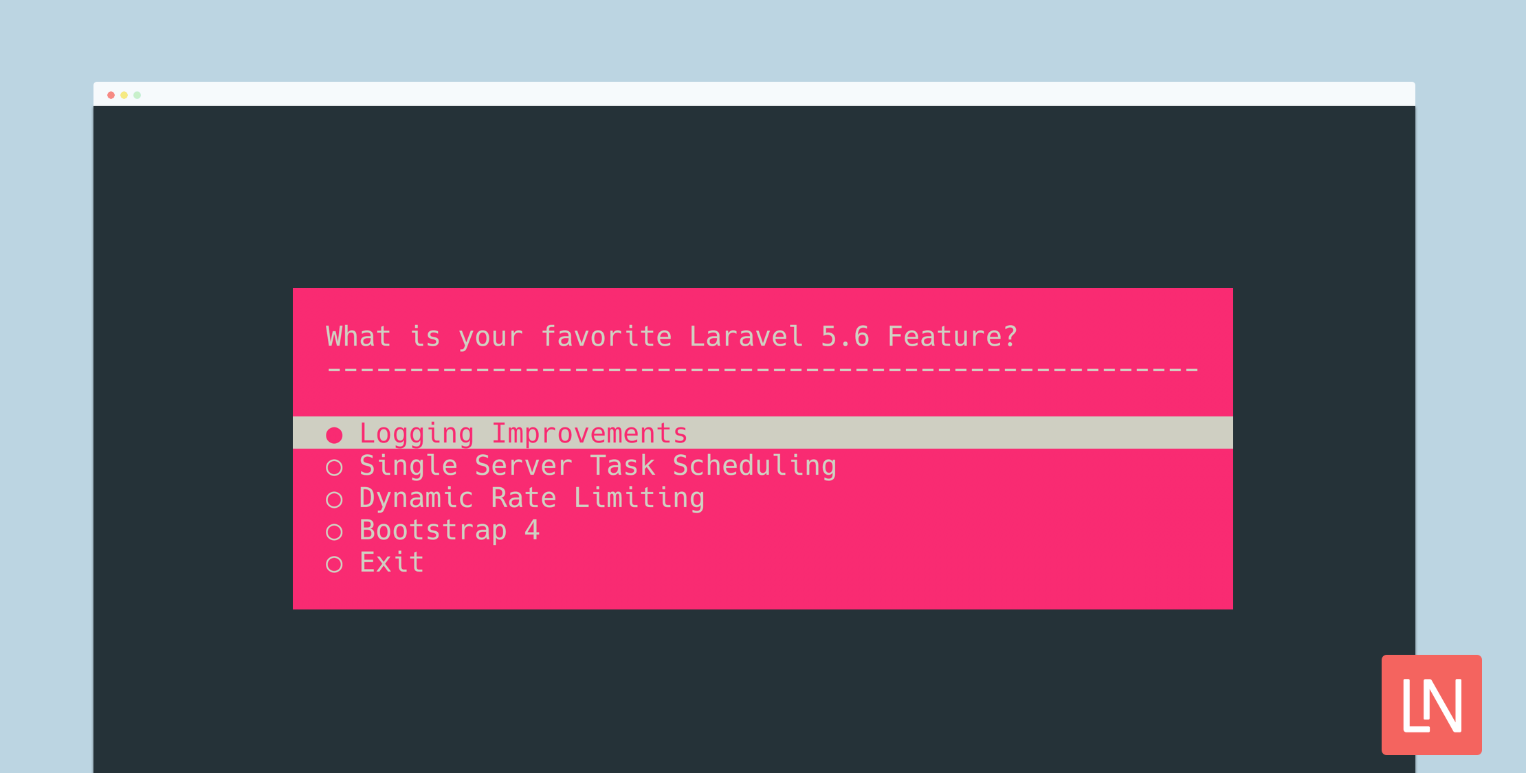 Beautiful PHP CLI Menus For Laravel Artisan Commands Laravel News