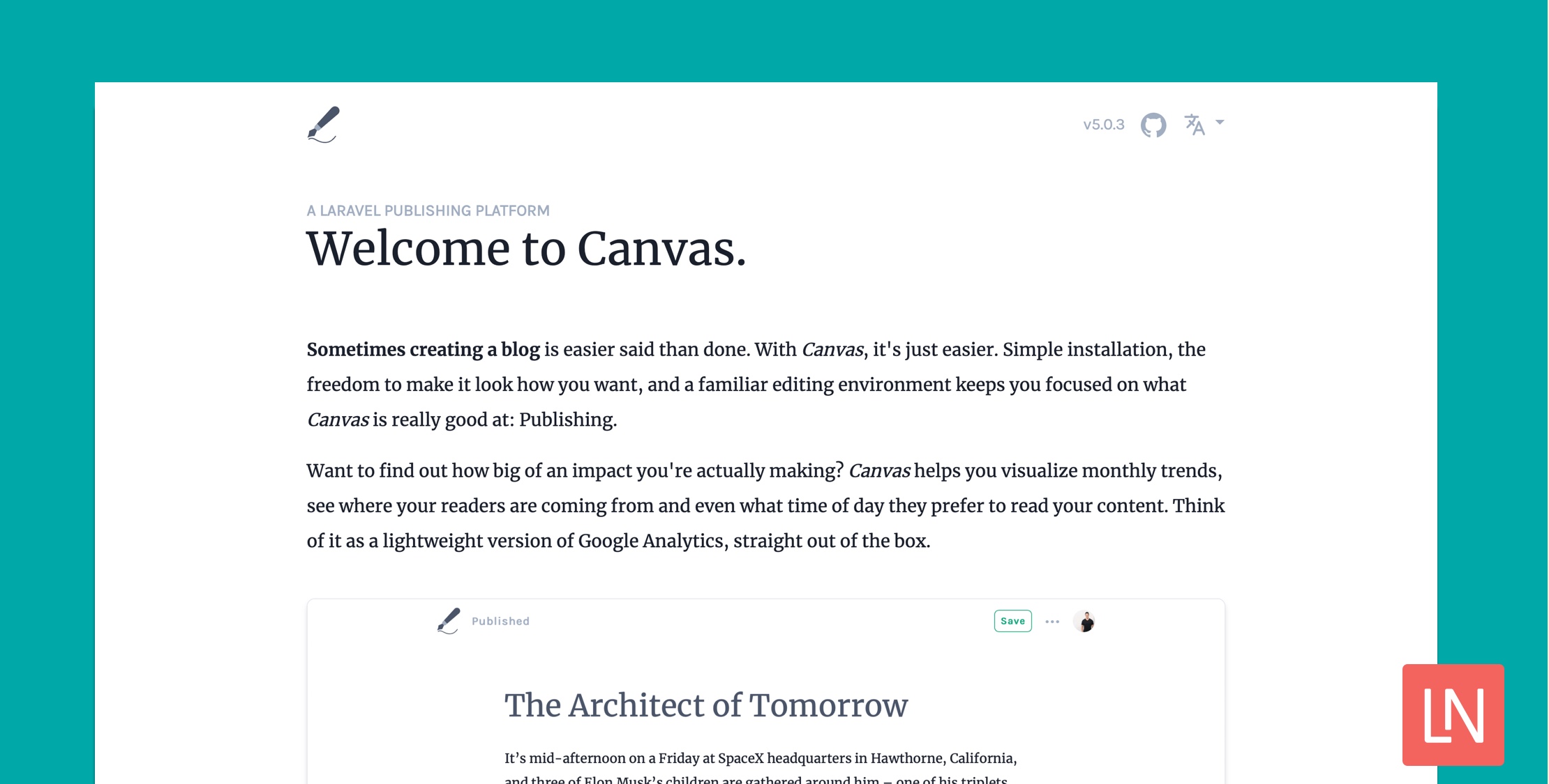 Canvas: A Laravel Publishing Platform | Laravel News