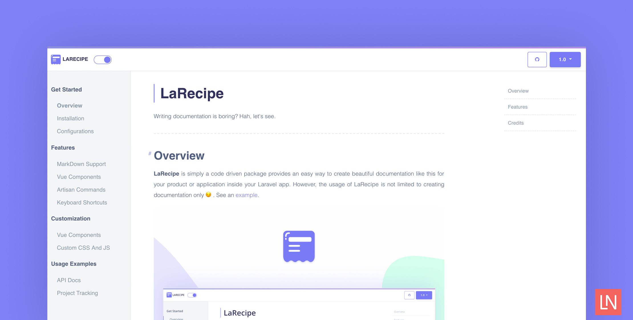 LaRecipe Documentation With Markdown In Your Laravel Projects 